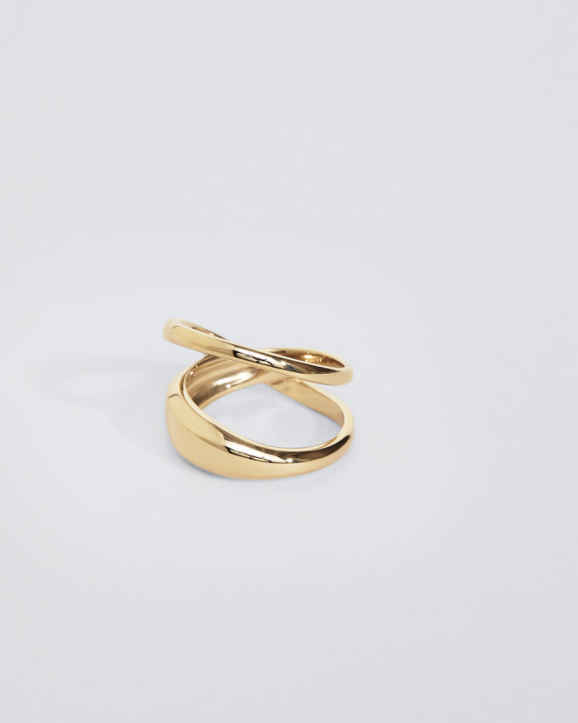 Trine Tuxen Jewelry - Loop Ring - 14k gold plated silver - Gold